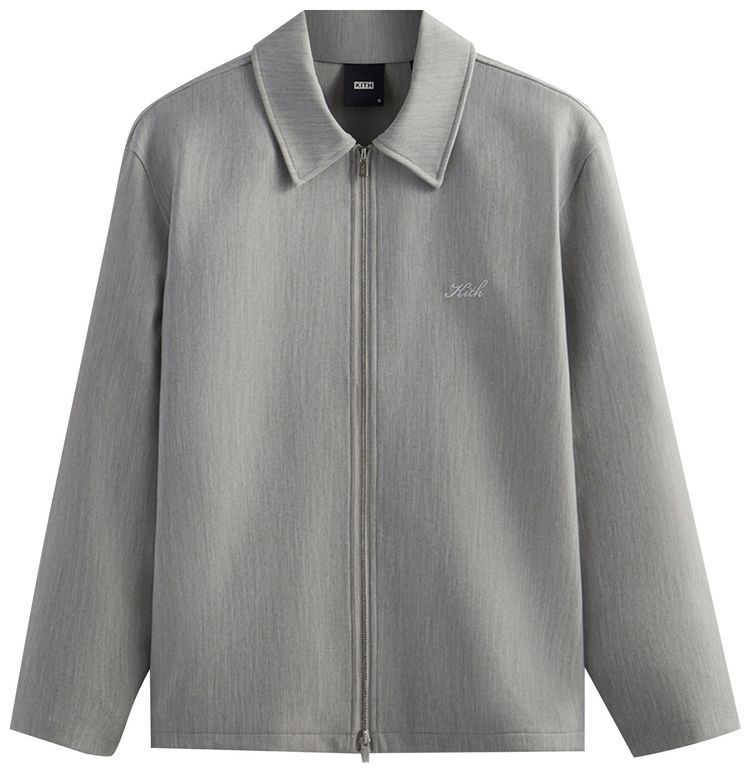 Buy Kith Double Knit Coaches Jacket 'Light Heather Grey' - KHM010141 ...