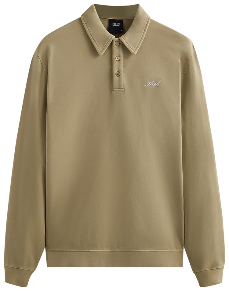 Buy Kith Crystal Wash Interlock Harmon Rugby Pullover 'Canvas ...