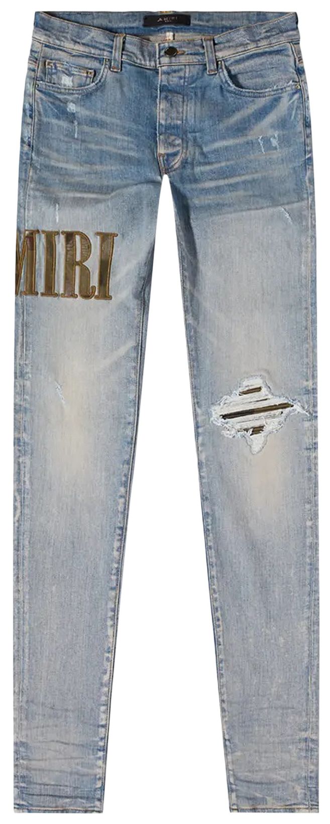 Buy Amiri Core Appliqué Jean 'Clay Indigo' - PF22MDS010 408 CLAY | GOAT