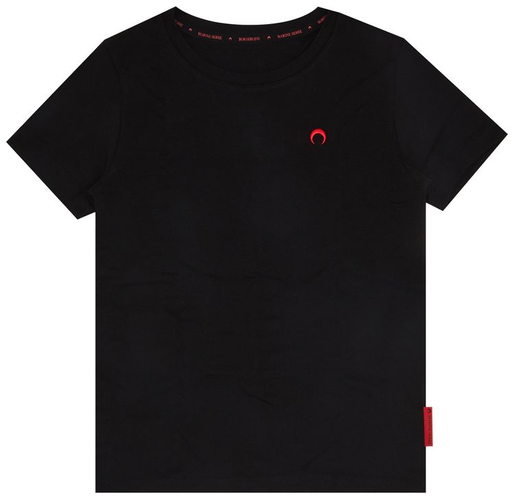Buy Marine Serre Wee Tee 'Black' - T067FW22W VIA2011X1RIB 00 | GOAT