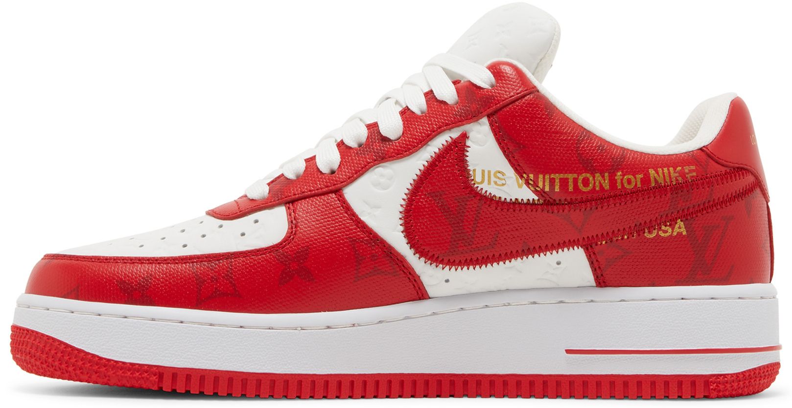 Buy Louis Vuitton x Nike Air Force 1 Low 'White Comet Red' - 1A9V WHITE ...
