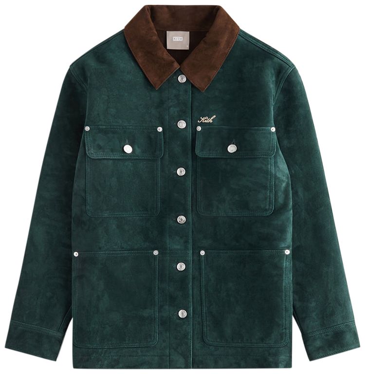 Buy Kith Women Ethan Suede Chore Coat 'Stadium' - KHW010042 302 | GOAT