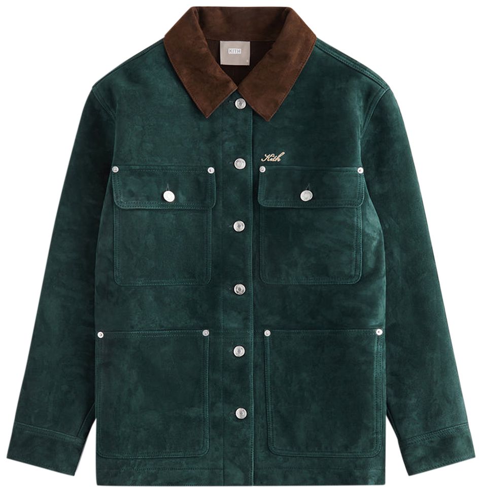Buy Kith Women Ethan Suede Chore Coat 'Stadium' - KHW010042 302 | GOAT