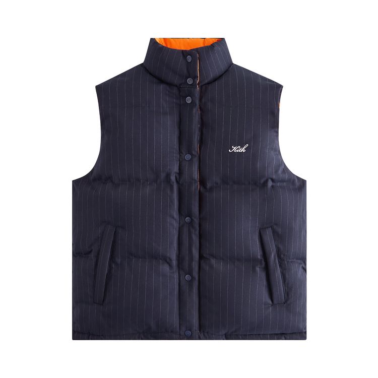 Buy Kith Women Lewis Padded Reversible Vest 'Pinstripe Navy ...