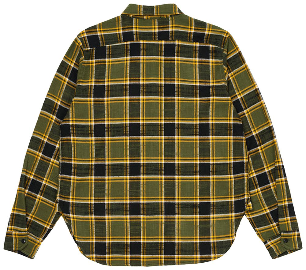Buy Palace x Engineered Garments Panel Check Work Shirt 'Olive ...
