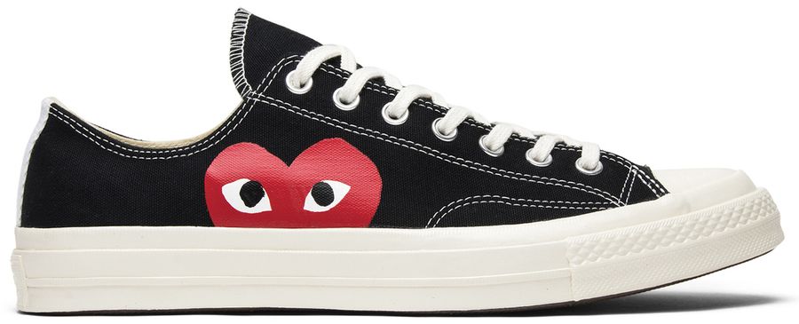 Buy Comme des Garçons Play x Converse Chuck 70 Low 'Black' - 150206C | GOAT