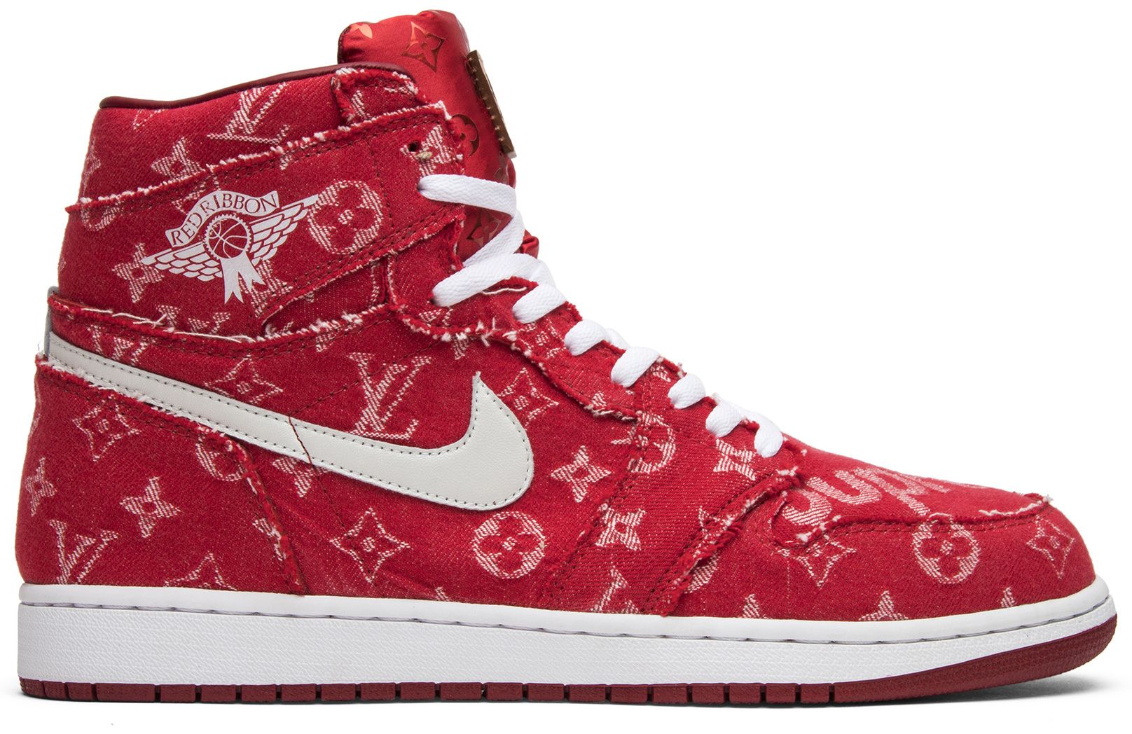 Buy Red Ribbon Recon x Air Jordan 1 Retro High 'Supreme & Louis Vuitton ...