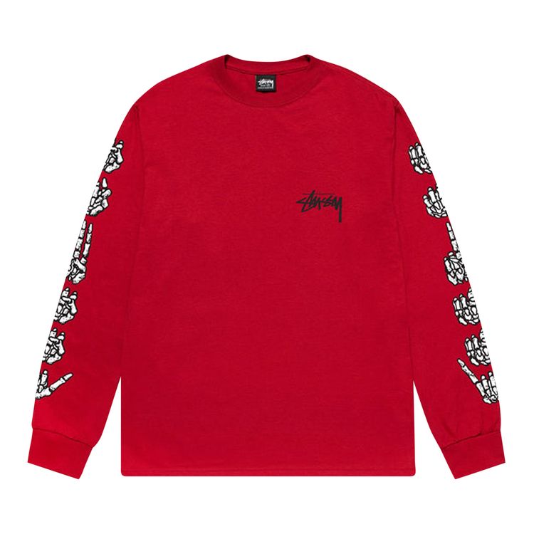 Buy Stussy Hands Long-Sleeve Tee 'Dark Red' - 1994839 DARK | GOAT