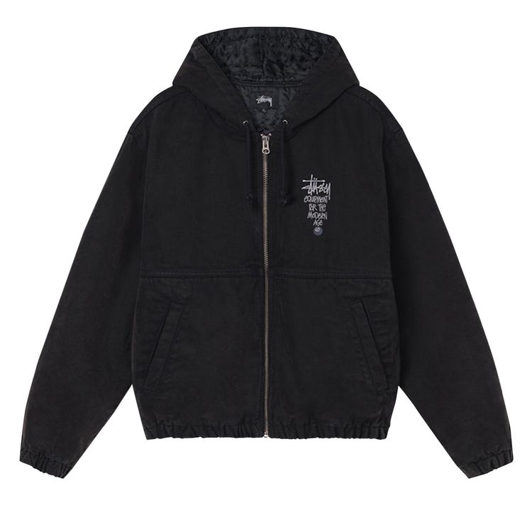 Buy Stussy Canvas Insulated Work Jacket 'Black' - 115649 BLAC | GOAT