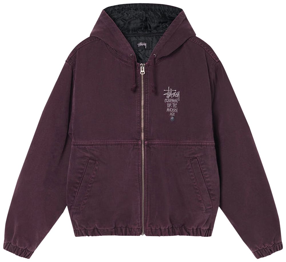 Buy Stussy Canvas Insulated Work Jacket 'Purple' - 115649 PURP | GOAT