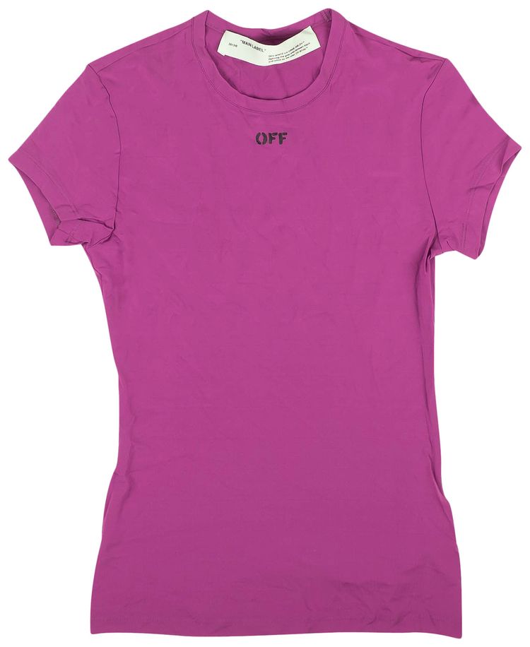Buy Off-White Basic Tiny T-Shirt 'Purple' - OWAA062S19B780492910 | GOAT