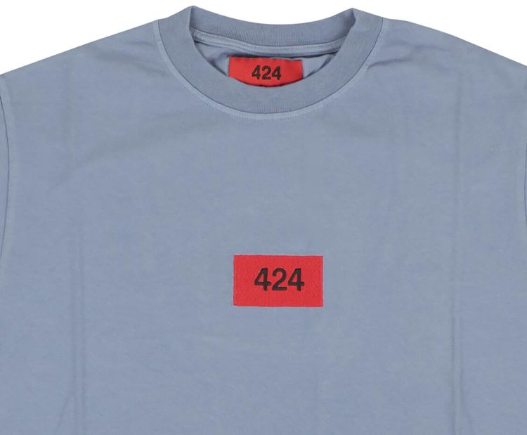 Buy 424 Box Logo Essential Fit T-Shirt 'Blue' - 424C PSS20 0045 BLUE | GOAT