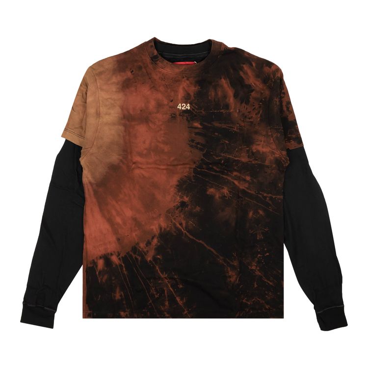 Buy 424 Reworked Double Layer Bleached T-Shirt 'Black' - 424C AW19 0047 BLAC | GOAT