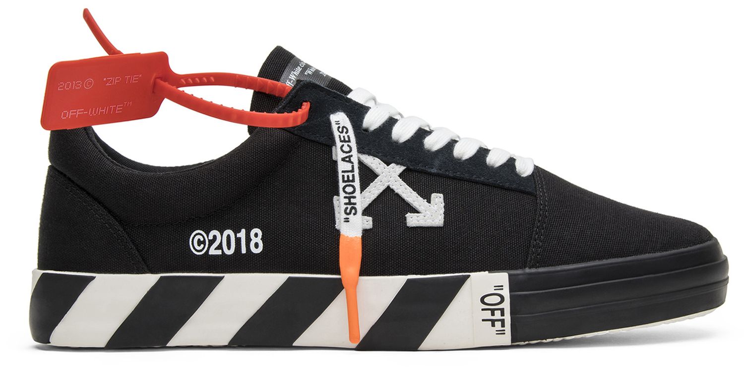 Buy Off-White Vulc Low Top 'Black' - OMIA085E18351001 1000 | GOAT