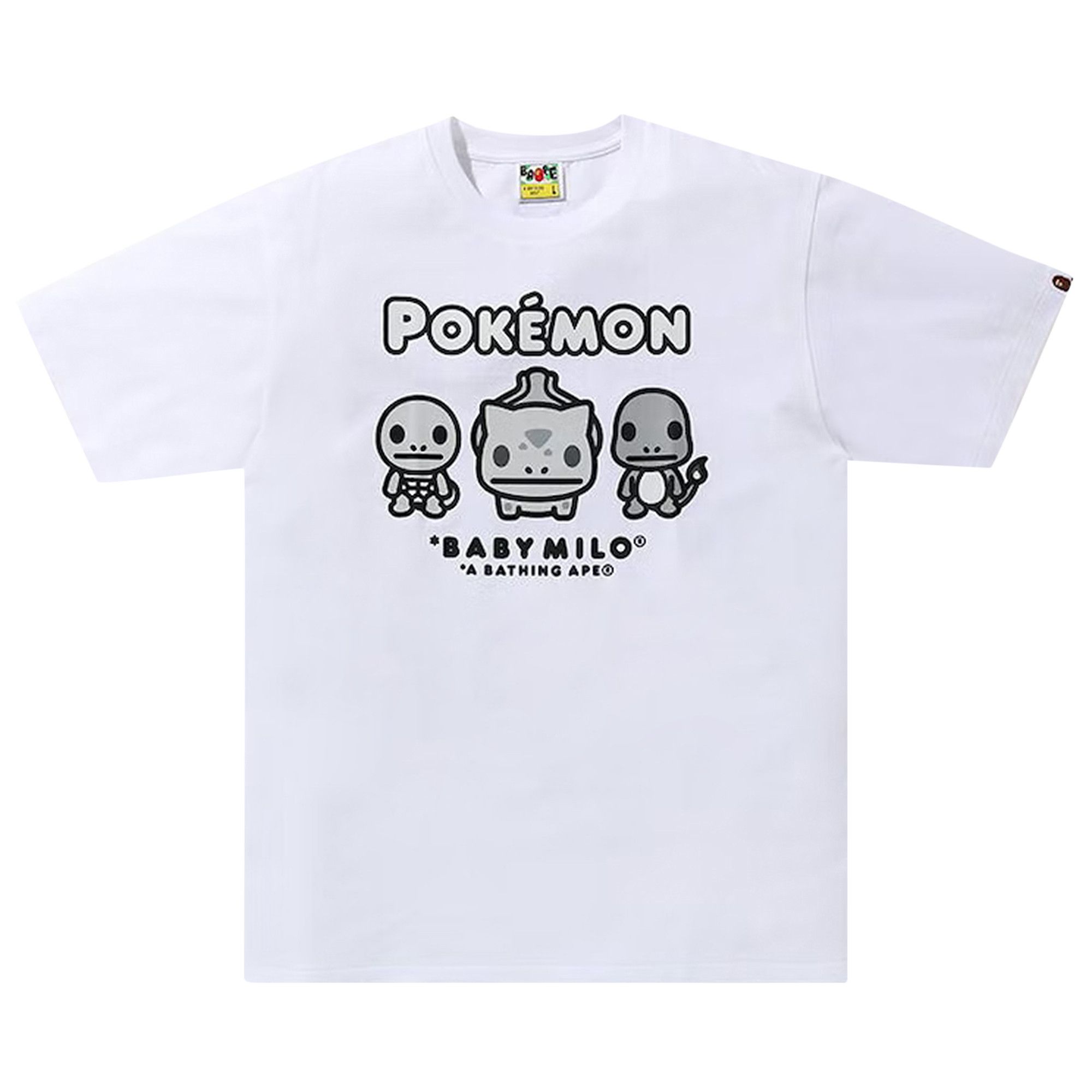 Buy BAPE Baby Milo x Pokemon Monotone Starters Tee #3 'White Buy BAPE Baby Milo x Pokemon Monotone Starters Tee #3 'White