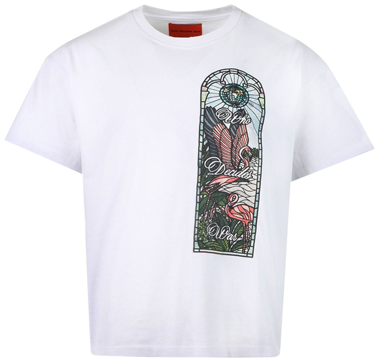 Who Decides War Flamingo Staff Tee 'Cloud' | GOAT