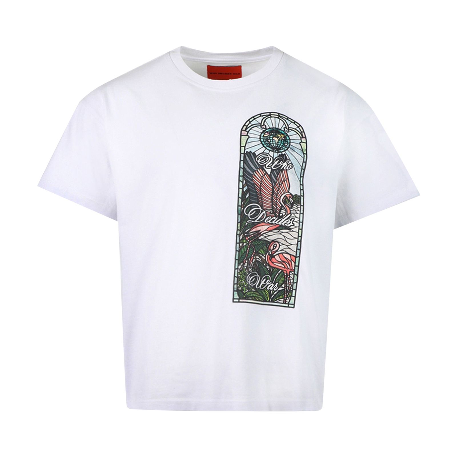 Buy Who Decides War Flamingo Staff Tee 'Cloud' - CLOUDFL001 CLOU | GOAT