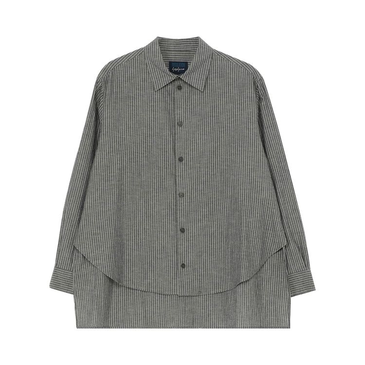 Buy Yohji Yamamoto Regulation Back Square Short Blouse 'Grey' - FV B53 ...