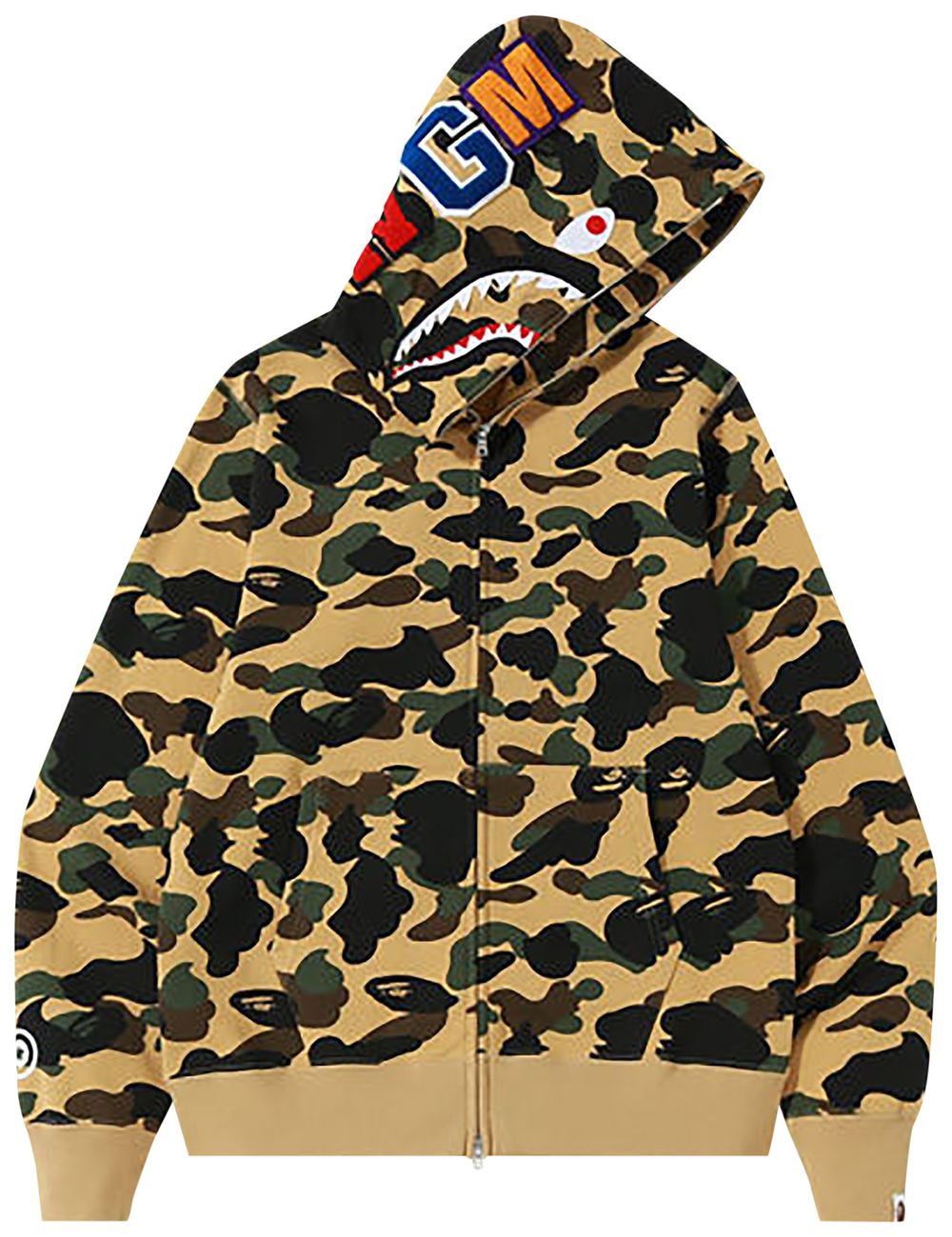 Buy BAPE 1st Camo Shark Full Zip Hoodie 'Yellow' - 1I20 115 004 YELLOW ...