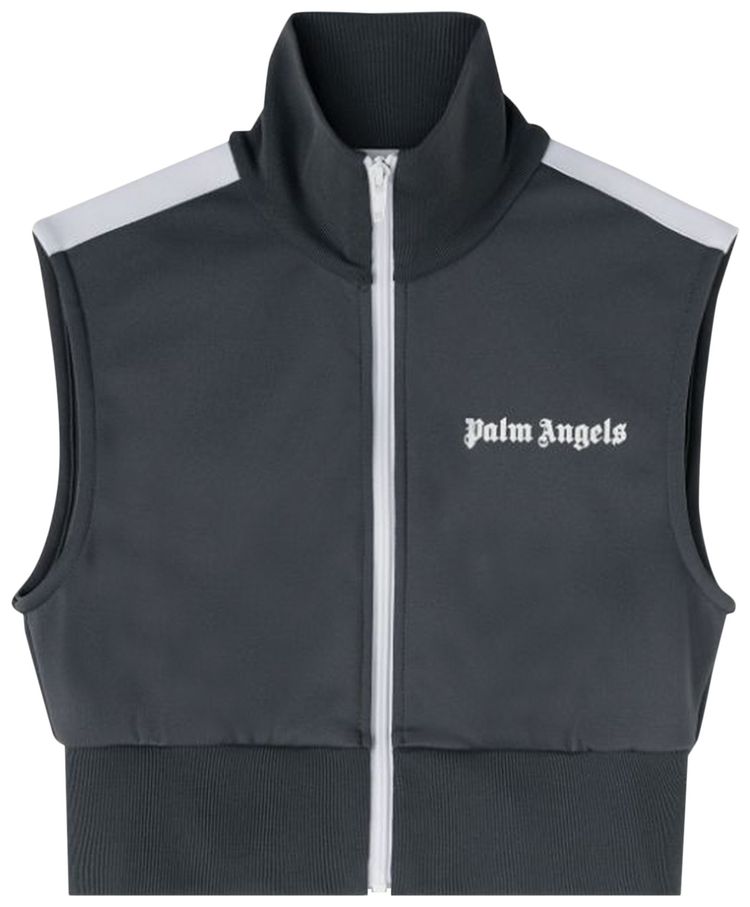 Buy Palm Angels Classic Track Vest 'Dark Grey/White ...