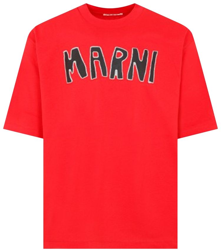 Buy Marni Cutout Logo T-Shirt 'Red' - HUMU0223P1 USCU70 CLR66 | GOAT