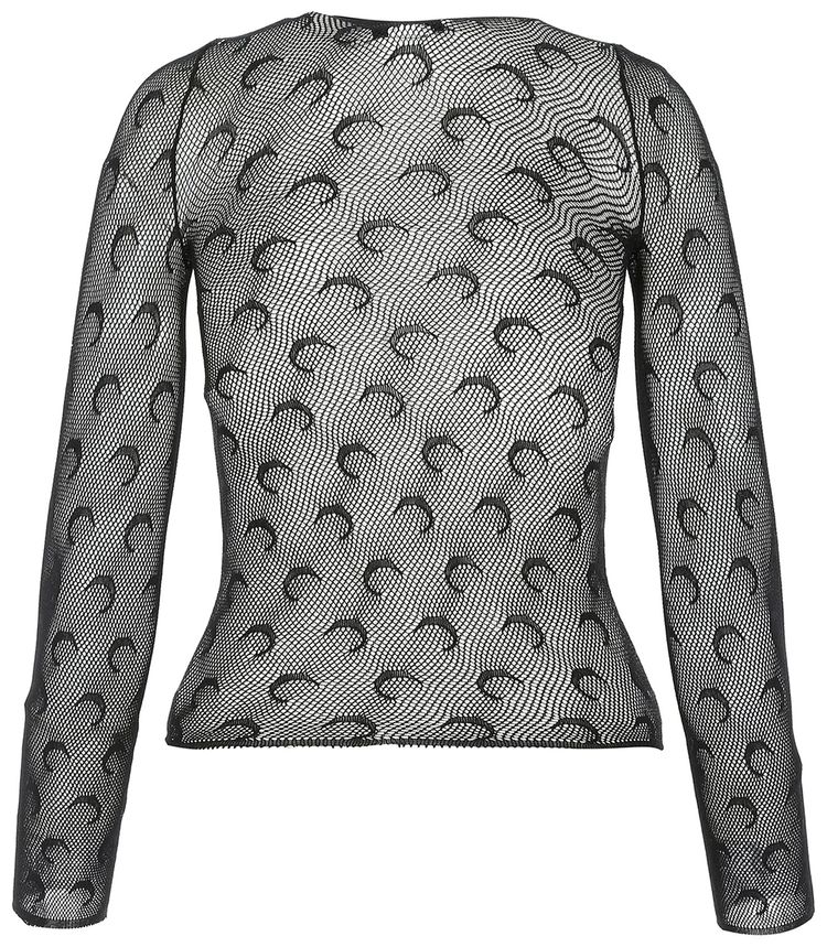 Buy Marine Serre Moon Mesh Top 'Black' - UW009FW20W 0 | GOAT