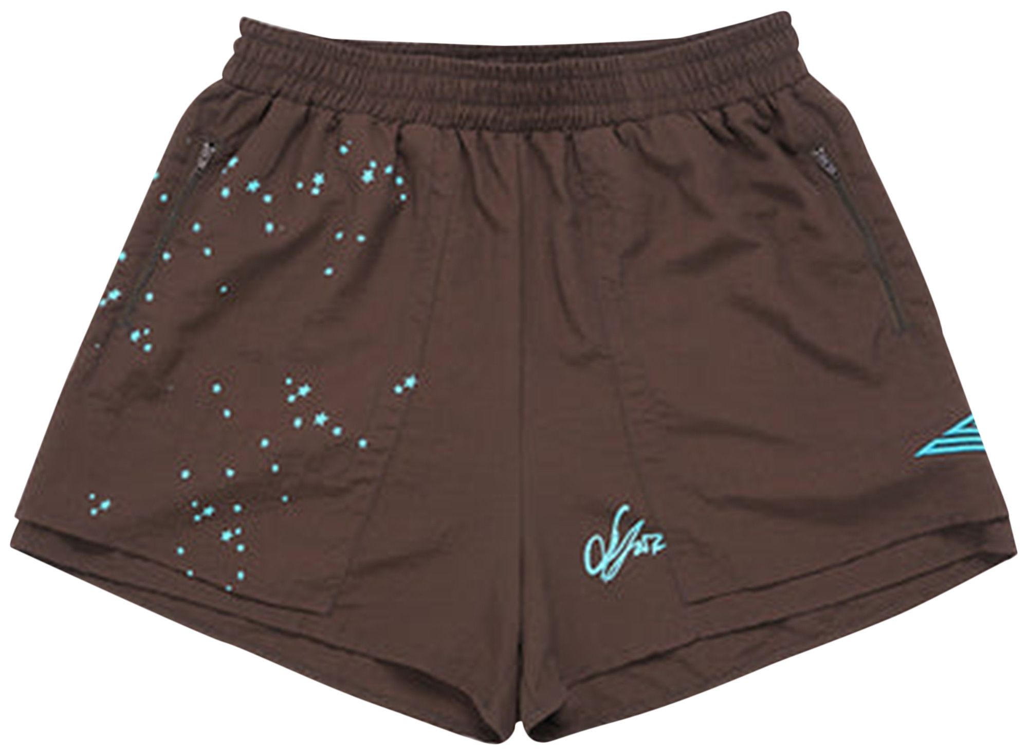 Buy Sp5der Double Layer Shorts 'Chocolate' - SP5 TF DSC | GOAT