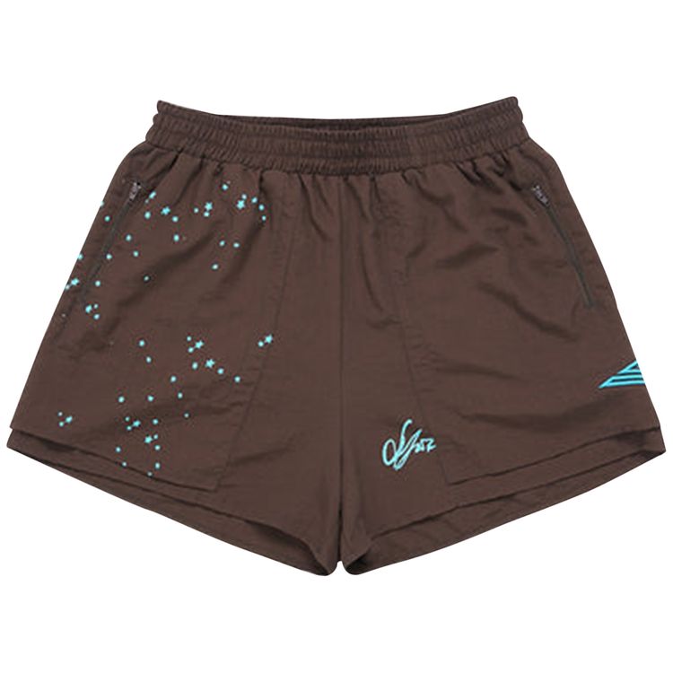 Buy Sp5der Double Layer Shorts 'Chocolate' - SP5 TF DSC | GOAT