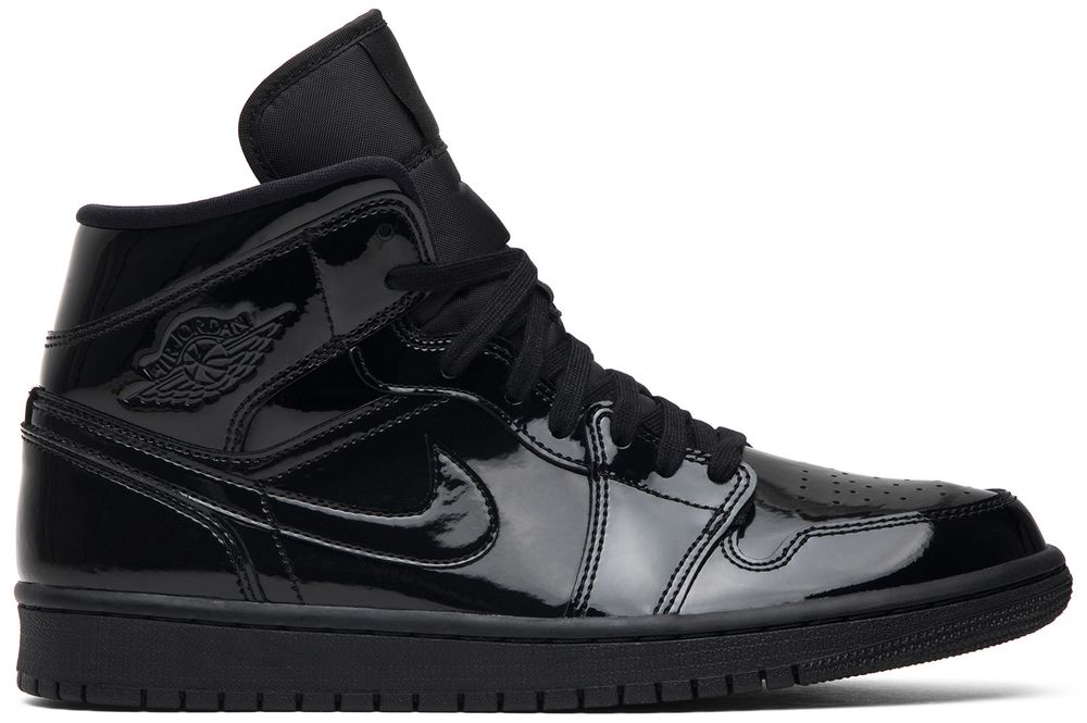 Buy Wmns Air Jordan 1 Mid Patent SE 'Triple Black' - BQ6472 002 | GOAT