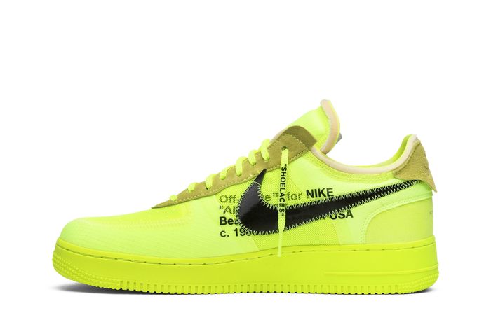 Buy Off-White x Nike Air Force 1 Low 'Volt' - AO4606 700 | GOAT