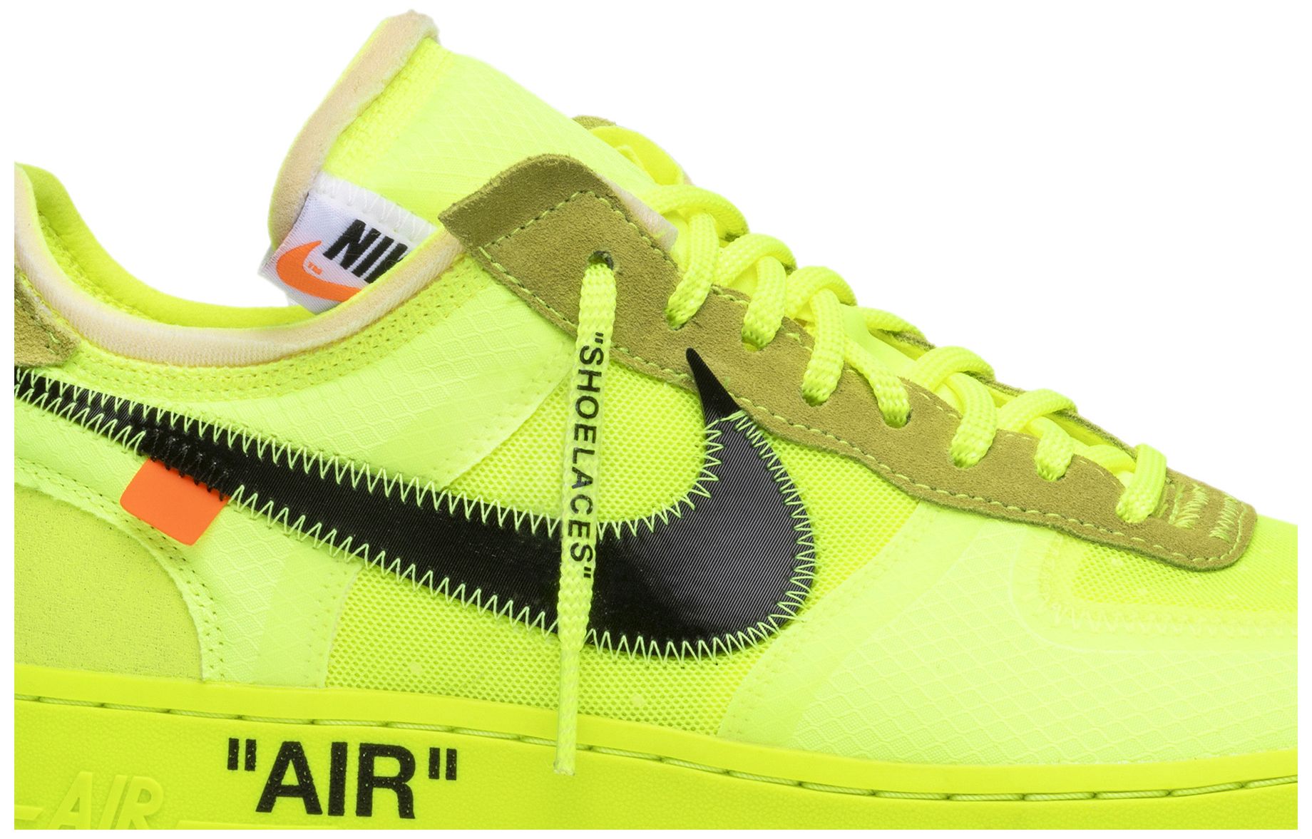 Buy Off-White x Nike Air Force 1 Low 'Volt' - AO4606 700 | GOAT
