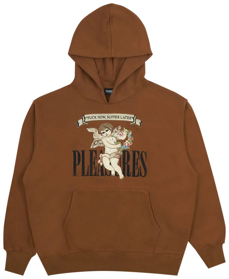 Buy Pleasures Suffering Hoodie 'Rust' - P22F043 RUST | GOAT