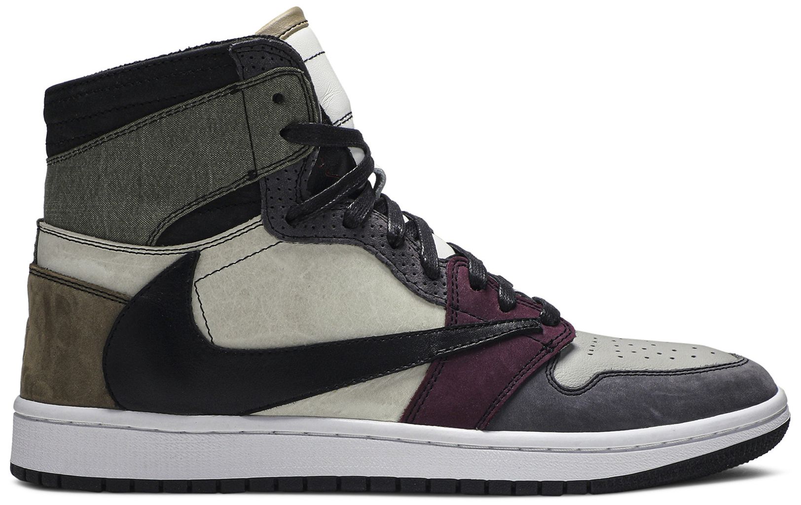 Buy The Shoe Surgeon x Air Jordan 1 High 'Travis Scott Earth Tone Scrap ...