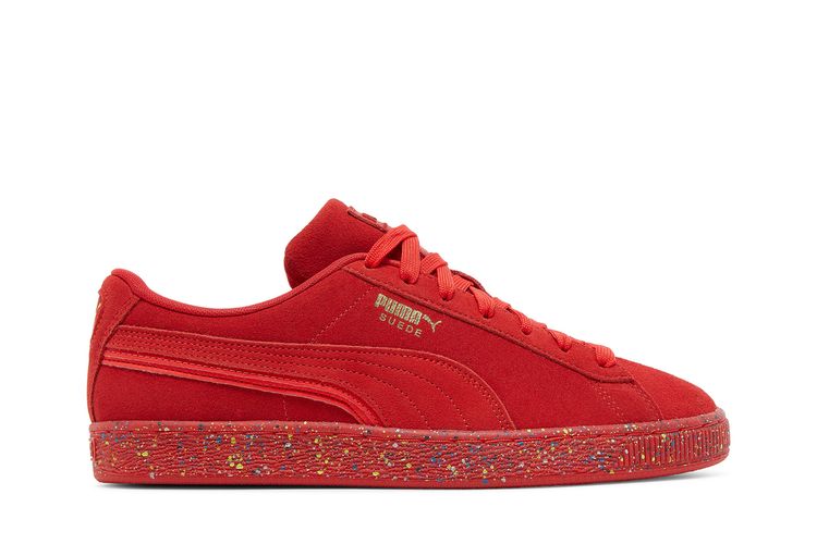 Buy Suede Triplex Mono 'Red Paint Splatter' - 386852 02 | GOAT CA