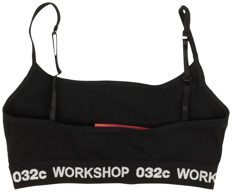 Buy 032C Logo Classic Bralette 'Black' - 032C 10 BLAC | GOAT