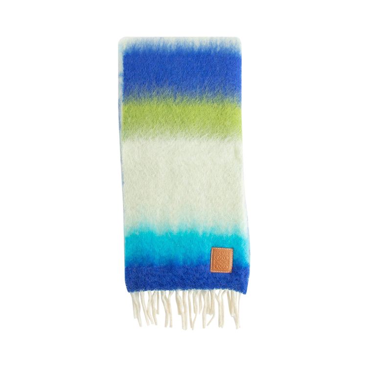 Buy Loewe Stripe Mohair Scarf 'Dark Blue/Multicolor' - F000487XDW DARK ...