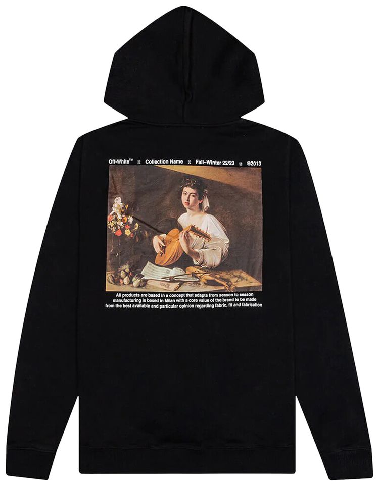 Buy Off-White Caravaggio Lute Slim Hoodie 'Black/White ...