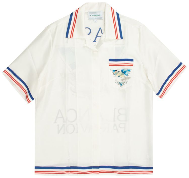 Buy Casablanca Cuban Collar Silk Short-Sleeve Shirt 'Casablanca Par ...