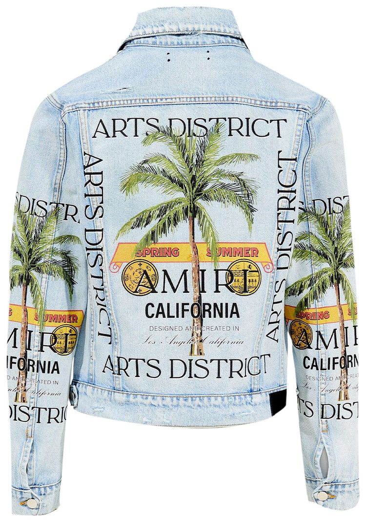 Buy Amiri Rum Label Trucker 'Light Indigo' - SS22MDT002 485 LIGH | GOAT