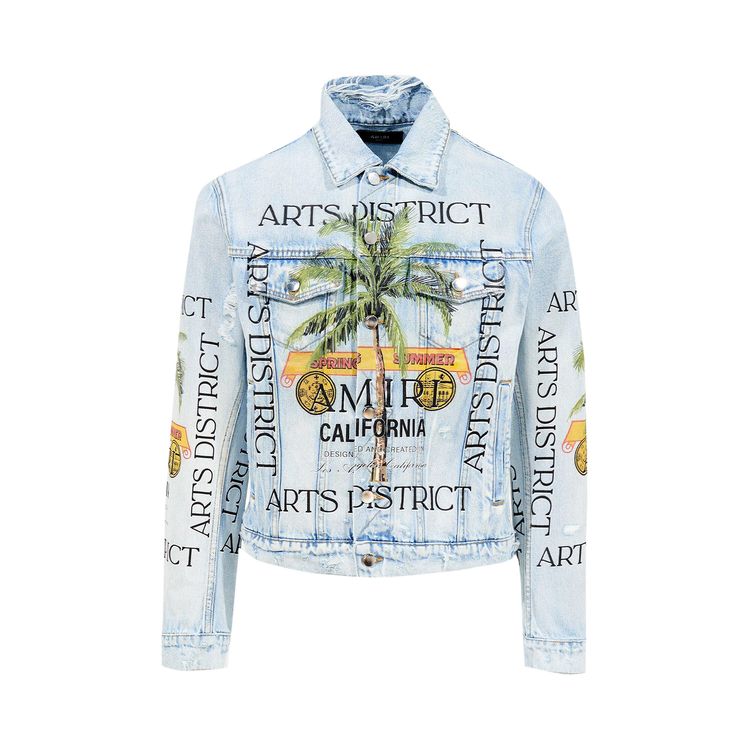 Buy Amiri Rum Label Trucker 'Light Indigo' - SS22MDT002 485 LIGH | GOAT