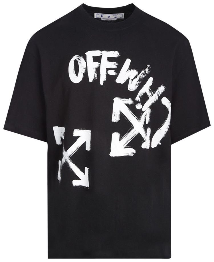 Buy Off-White Paint Script Over Skate Short-Sleeve Tee 'Black/White' - OMAA120F22JER0041001 | GOAT