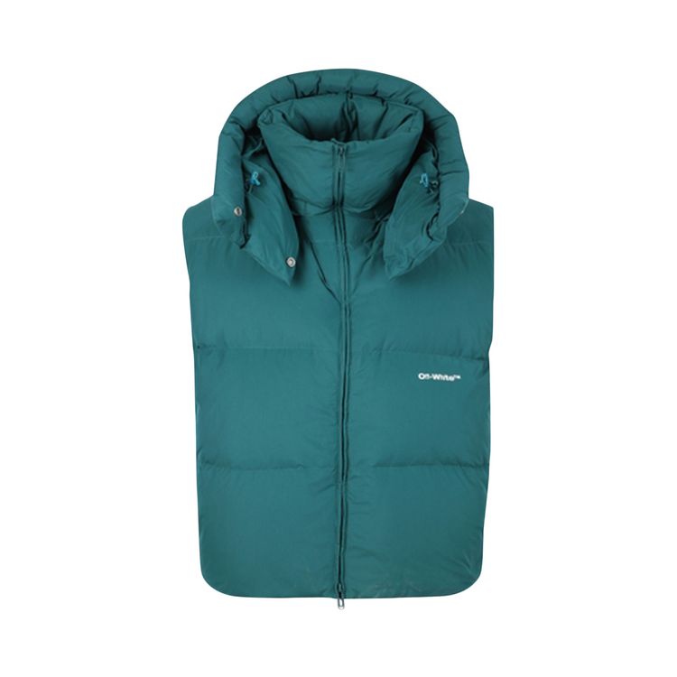 Buy Off-White Bounce Hooded Down Vest 'Irish White ...