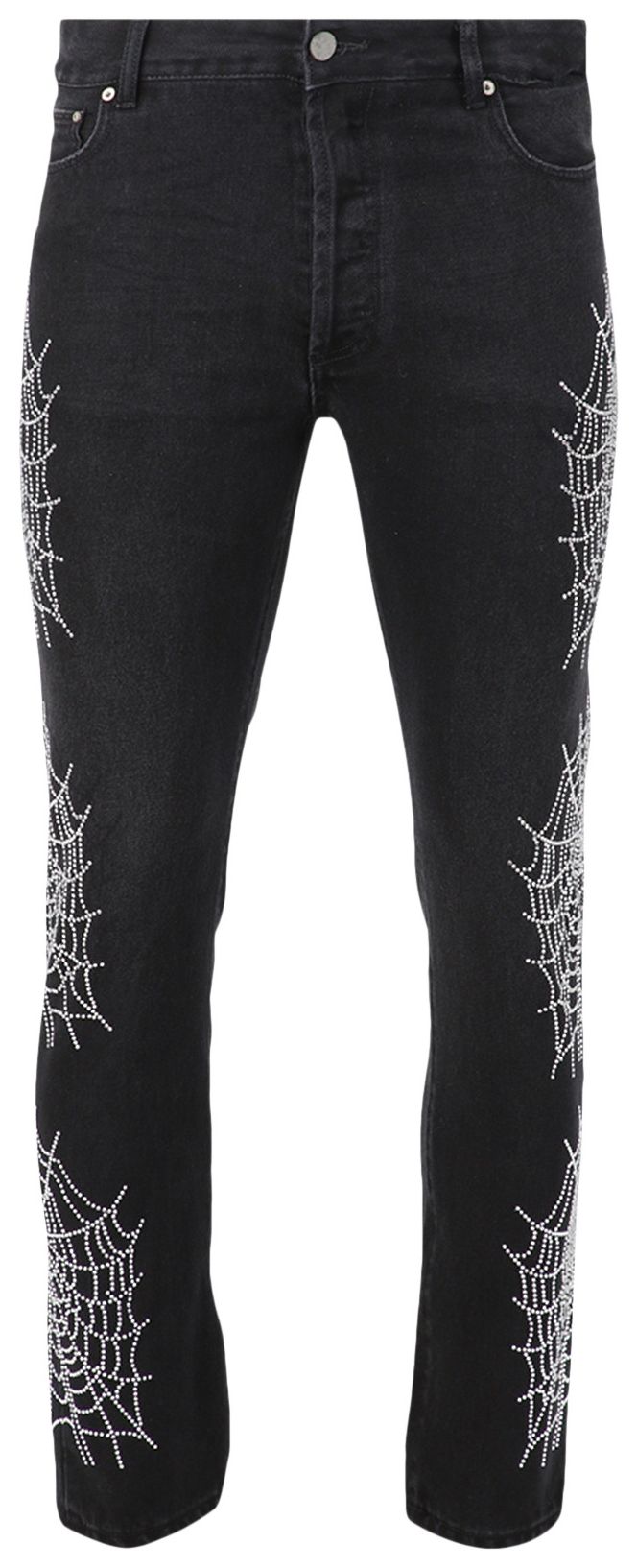 Buy Palm Angels Spider Regular 5 Pockets 'Black/Silver ...