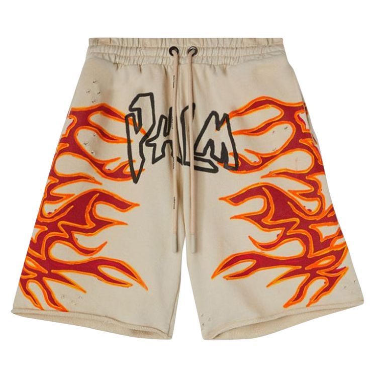 Buy Palm Angels GD Graffiti Flames Sweatshort 'Off White ...