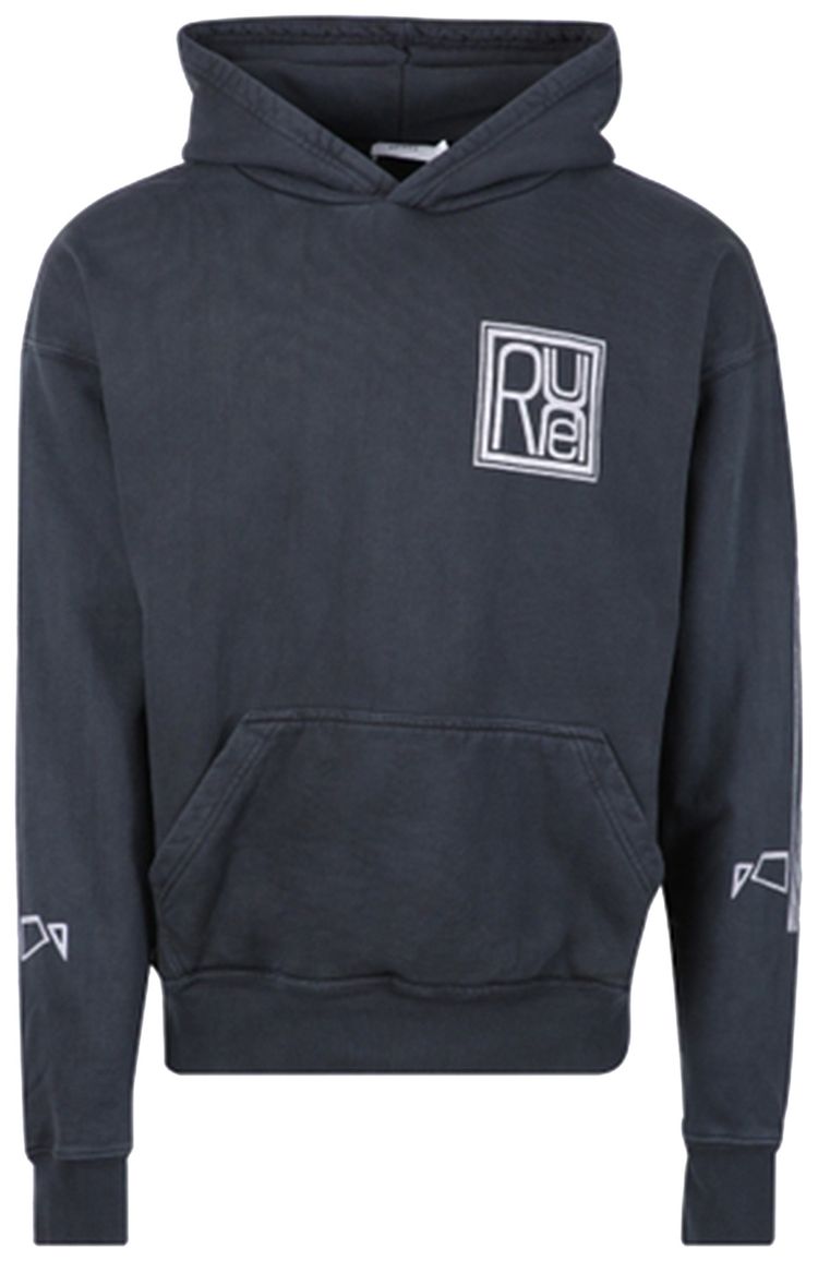 Buy Rhude Square Logo Hoodie 'Vintage Black' - FW22HO06012610 | GOAT