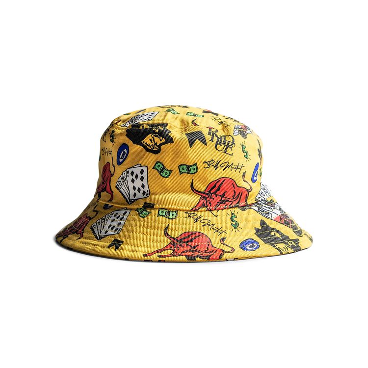 Buy Rhude Doodle Bucket Hat 'Yellow' - FW22HA07012103 | GOAT