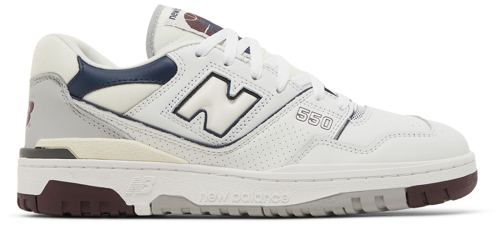 Buy New Balance 550 'White Indigo Burgundy' - BB550PWB | GOAT
