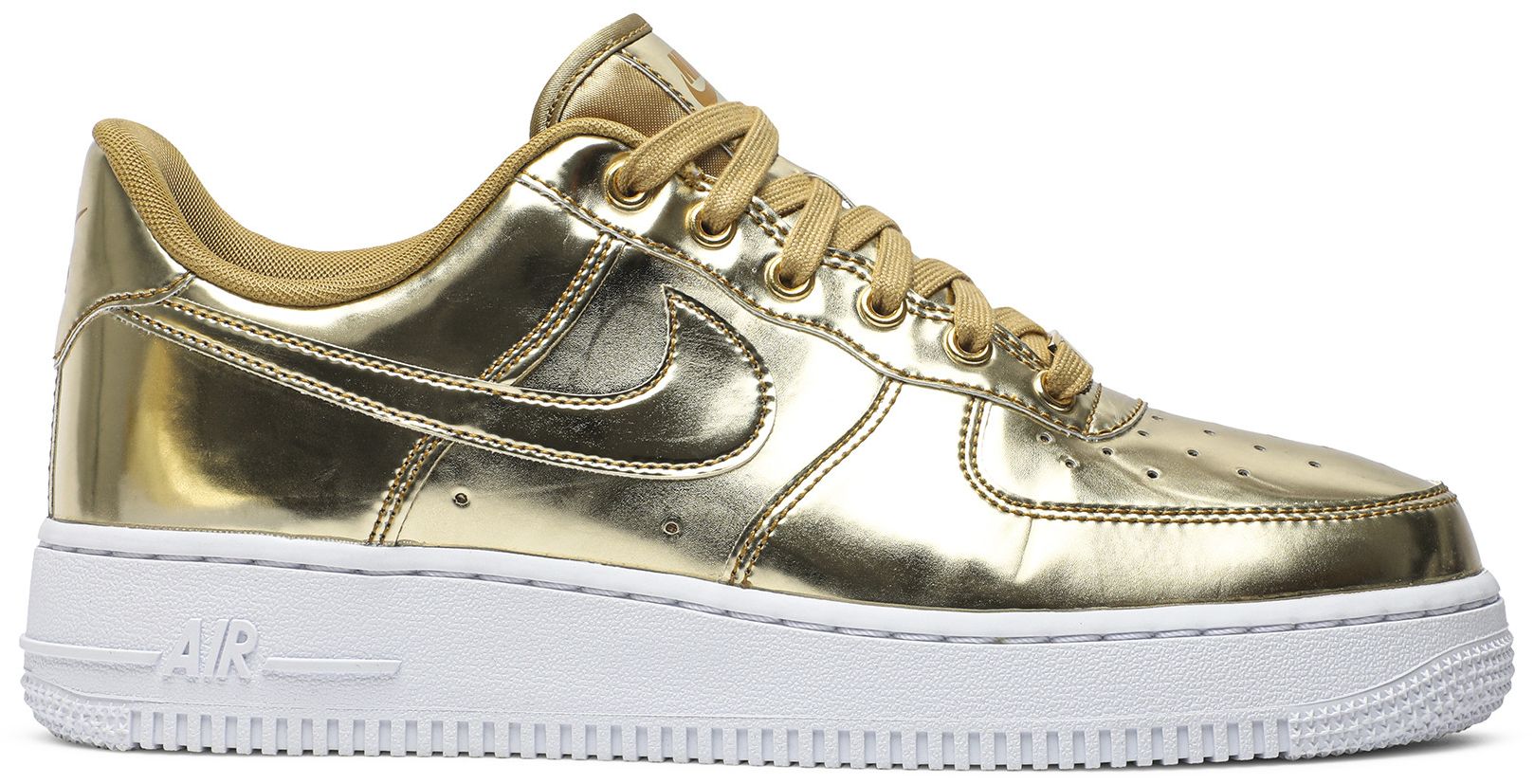 Buy Nike Wmns Air Force 1 SP 'Liquid Metal - Gold' - CQ6566 700 | GOAT