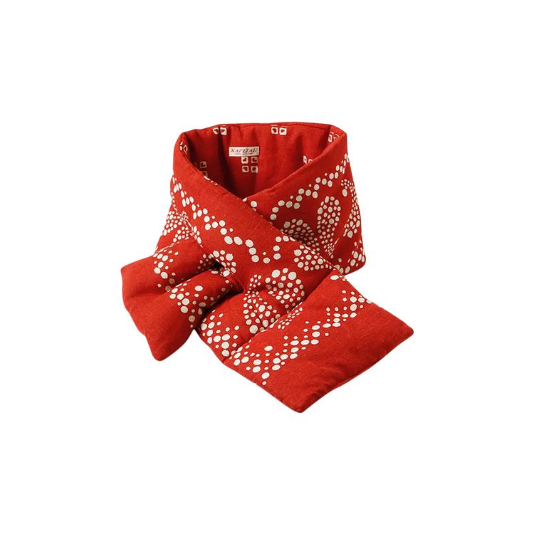 Buy Kapital Linen Rayon Bandana Kesa Scarf 'Red' - EK 573 RED | GOAT