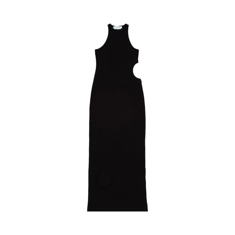 Buy Off-White Meteor Ribbed Rowing Dress 'Black' - OWDB365C99JER0011000 ...